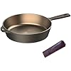 Amazon.com: COOKLIFE 10.25 Inch Smooth Pre-Seasoned Round Cast Iron ...