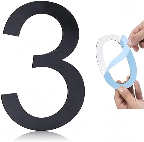 Amazon.com: Self-adhesive 5 Inch House Numbers, Acrylic House Number Modern House Numbers Black ...