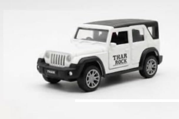 Mahindra Thar Rock White Die-Cast Metal Toy Model Car, Collectible ...