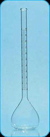 BOROSILICATE GLASS CASSIA FLASK GRADUATED LONG NECK. ONE UNIT. 100ML ...