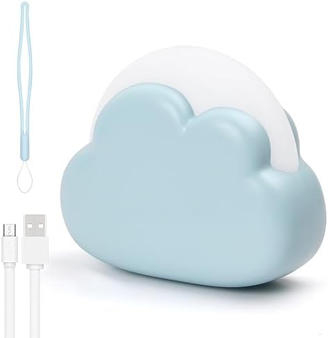 volumoon Cute Cloud Night Light, 1200mAh Rechargeable Plastic Night ...