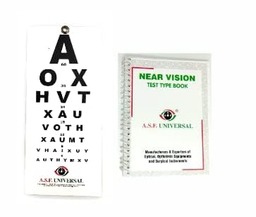 English-A, Small Eye Vision Test Chart & Near vision Test Type Book in ...