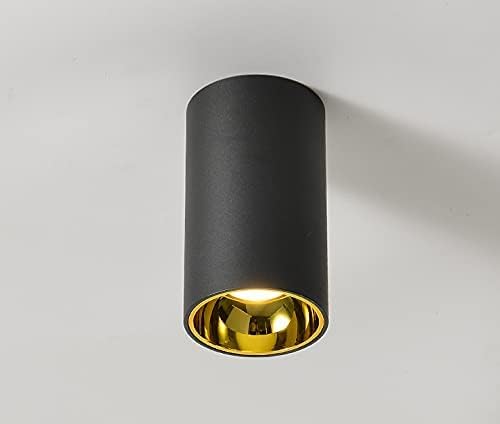 CITRA 12W LED Indoor Outdoor Ceiling Lamp Round Drum Cylinder Black ...
