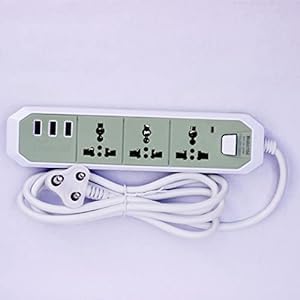 Heavy Duty Extension Board 3 Port Ac Power Socket 10A/ 2500W 2 Meter, 6 ...