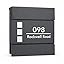 KreateSquare Personalised Black Lockable Post Box Wall Mounted with ...