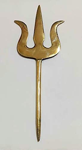 Buy S.S TRADERS Yellow Brass Trishul with Unique and Attractive Design ...