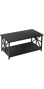 Amazon.com: SUPER DEAL 2-Tier Industrial Coffee Table with Storage ...
