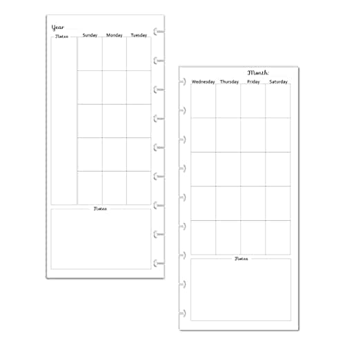 Amazon.com: Undated Monthly Calendar Insert Fits 9-Disc Skinny Classic ...