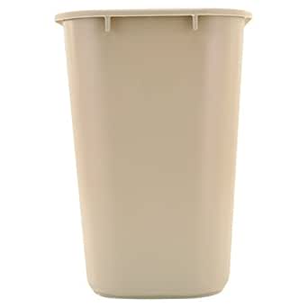 Rubbermaid Commercial Plastic 7-Gallon Trash Can, Beige (Pack of 2 ...