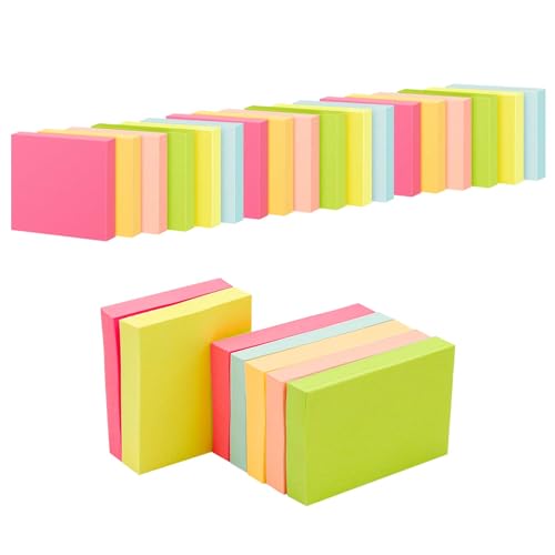 Snapklik.com : Sticky Notes, 15x2 Inches, 24 Pack, Bright Colors, Self ...
