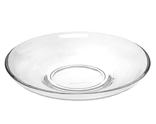 IndusBay® Clear Glass Saucer Set of 6 Only Saucers Without Cup for ...