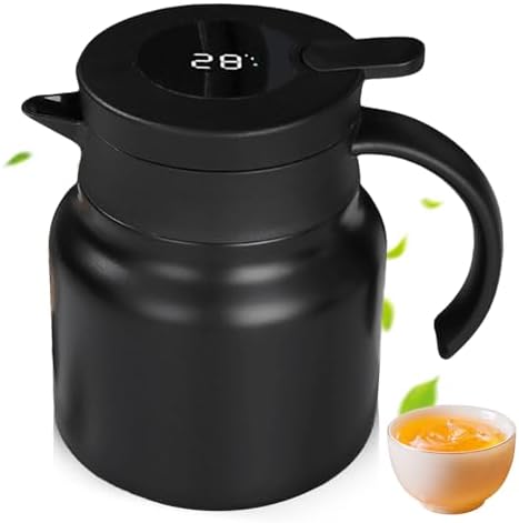 Amazon.de: 1.5L Thermoskanne, Thermokaraffe aus Edelstahl, Teekanne ...