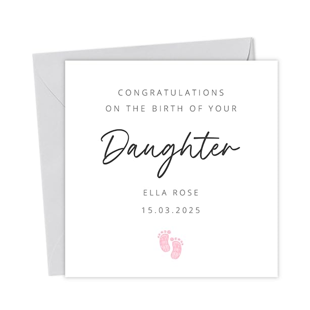 Baby Girl Congratulations Card | Congratulations on the birth of your ...