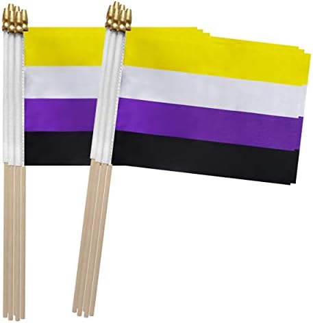 Amazon.com : TSMD Genderfluid Pride Stick Flag Small Mini LGBT Hand ...