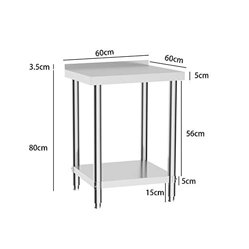 FIDOOVIVIA kitchen Catering Table Stainless Steel Double Deck Tables ...