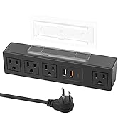 Amazon.com: HHSOET Under Desk Power Strip with 3M Adhesive, Removable ...