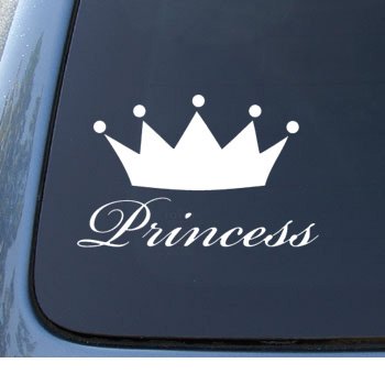 PRINCESS - Queen Crown Tiara - Car, Truck, Notebook, Vinyl Decal ...