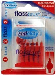 Endekay Interdental Flossbrush Red 0.50mm : Amazon.co.uk: Health ...