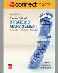 ESSENTIALS OF STRATEGIC MANAGEMENT CONNECT ACCESS: 9781260785814 ...