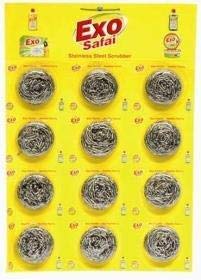 Exo stainless Steel multipurpose scrubber Combo Set (Pack of 12 ...