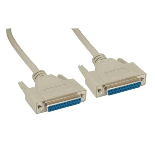 Amazon.com: 6 Ft Feet RS232 D-Sub DB25 Female to Female Serial Null ...