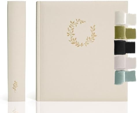Amazon.com: Premium Scrapbook Album for Wedding Guest Book and Family ...