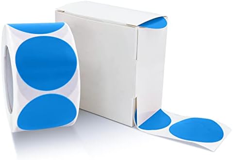 Amazon.com: Meitaat Round Stickers Blue 1 Inch Circle Labels Color ...