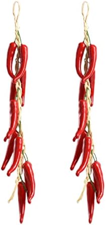 Amazon.com: VIOCIWUO Artificial Hanging Pepper String 2 Sets ...