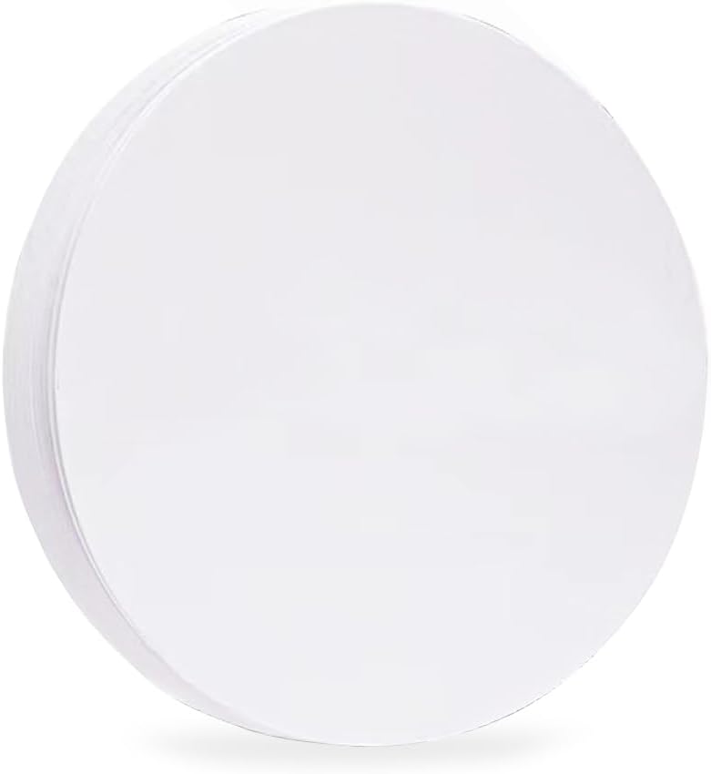 Amazon.com : 50 Sheets White Card Stock 9.8inches Blank Round Craft ...