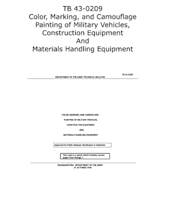 TB 43-0209 Color, Marking, and Camouflage Painting of Military Vehicles ...