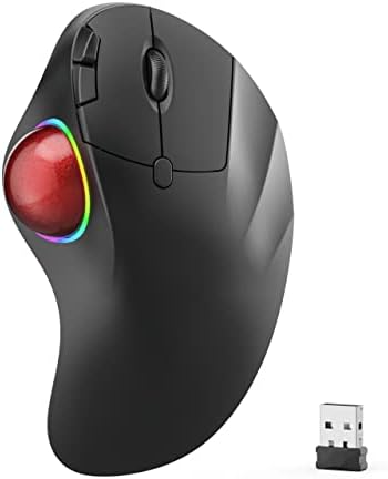 ProtoArc Wired Trackball Mouse, EM04 Wired USB C Ergonomic Rollerball ...