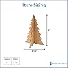 Amazon.com: 2-Piece Slotted Wooden Christmas Tree 6 inch, Pack of 5 ...