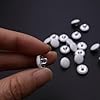 Amazon.com: 30PCS Satin Fabric Cloth Covered Buttons with Shank, Round ...