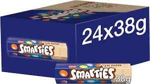 Smarties Tube MIlk Chocolate Gems Nestle Smarties Tubes (24) : Amazon ...