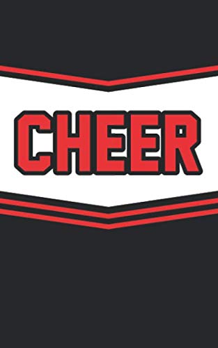 Cheer: 100 Page Lined Notebook | 5x8" Red & Black Uniform Cover | Great ...