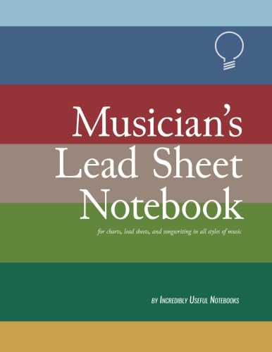 Musician's Lead Sheet Notebook - Glossy Stripes Edition (164 pp, 8 ...