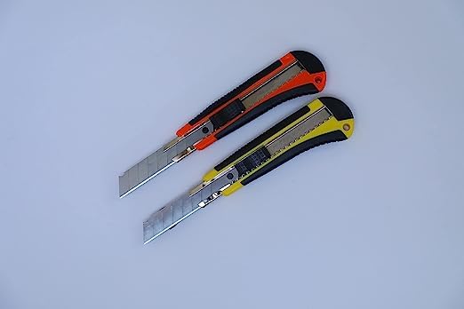 RED ROCK Heavy Rubber Grip 18 mm Cutter Blade - Pack Of 3 pcs with 10 ...