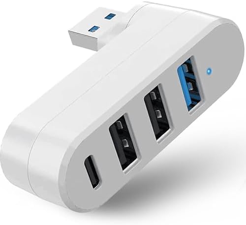 Amazon.com: VIENON 4-Port USB 3.0 Hub [90/180 Rotatable], USB Splitter ...