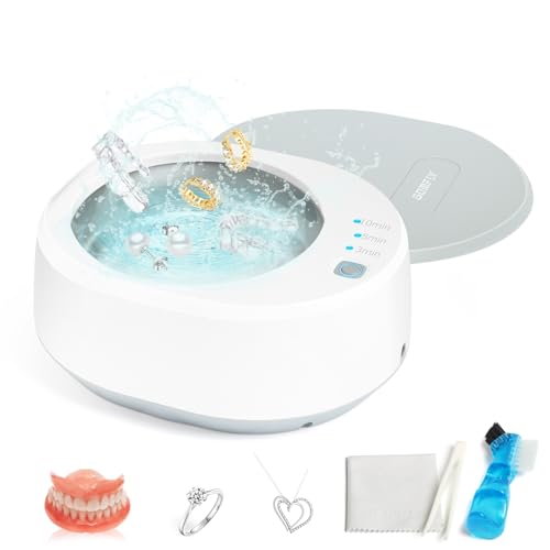 Ultrasonic Jewelry Cleaner, 49kHz Mini Ultrasonic Retainer Cleaner ...