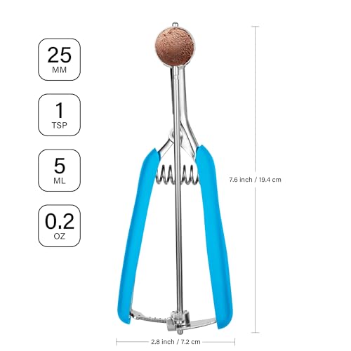 Extra Small Cookie Scoop 1 tsp, Professional Stainless Steel Mini Ice ...