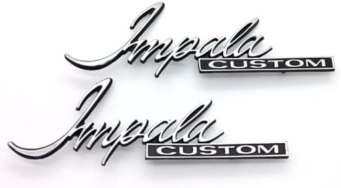 3d Car Emblems Impala Trunk Emblems - Gloss Black 3D Badges Replacement ...