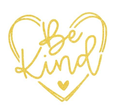Amazon.com: Be Kind Heart Iron On Decal, Kindness Tshirt Transfer, DIY ...