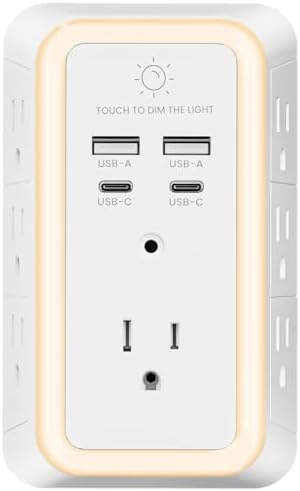 Amazon.com: Multi Plug Outlet Surge Protector - POWRUI 6 Outlet ...