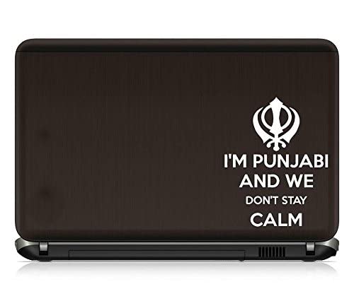Fusion Graphix Punjabi Logo Laptop Sticker Vinyl Decal (White) : Amazon ...