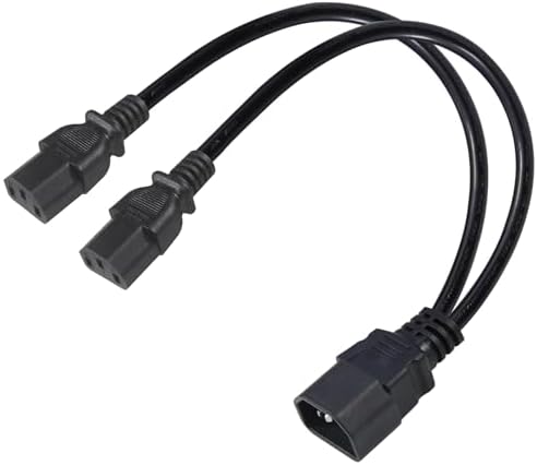 Amazon.com: wininks C14 to 2 X C13 Y Splitter Cord, 1FT IEC 60320 C14 ...