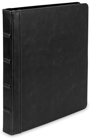 Samsill Vintage Hardback 3 Ring Leather Binder, Professional Binder ...