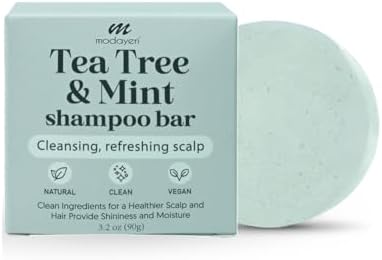 Amazon.com : Tea Tree & Mint Shampoo Bar - Natural Hair Cleanser with ...