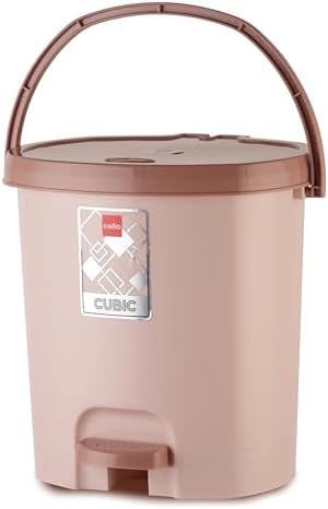 CELLO Cubic Plastic Pedal Dustbin Medium Size | Trash Can Garbage Waste ...