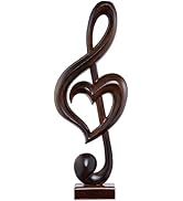 Amazon.com: Handicraftviet Wooden Music Note Sculpture and Music Lovers ...