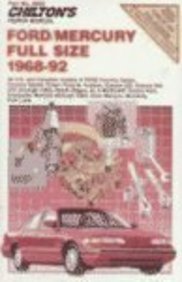 Chilton's Ford/Mercury Full Size 1968-92: Covers All U.S. and Canadian ...